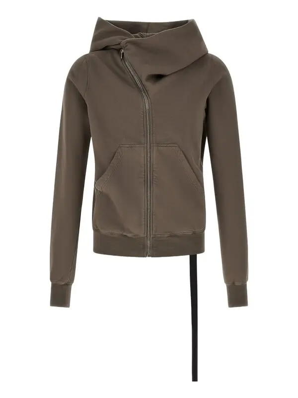 Rick Owens Long-sleeved Hoodie With Zipper - Brown
