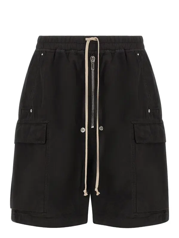 Rick Owens Drawstring Cargo Shorts - Black