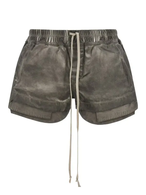 Rick Owens Drawstring Boxers Shorts - Green