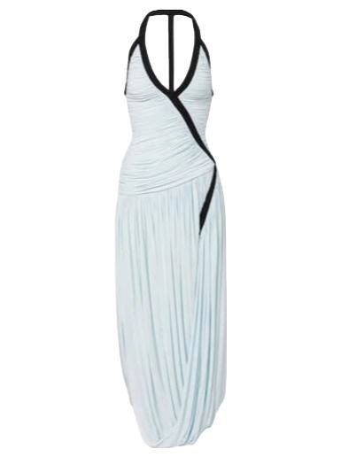 Christopher Esber Suspended Ruched Jersey Maxi Dress - White