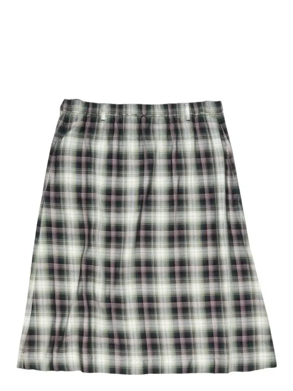 Acne Studios Plaid Midi Skirt - Gray