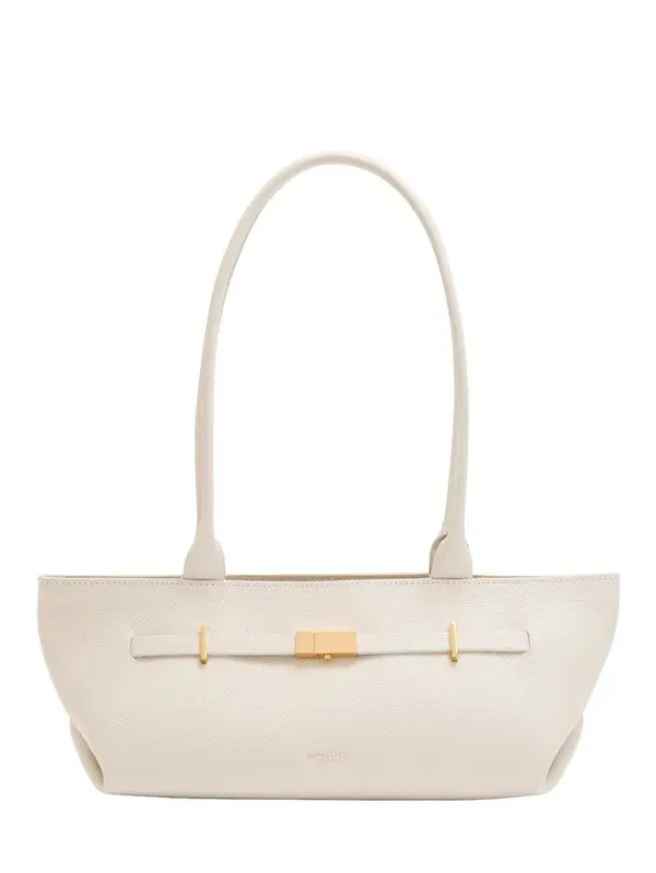DEMELLIER Grained Leather Shoulder Bag - White