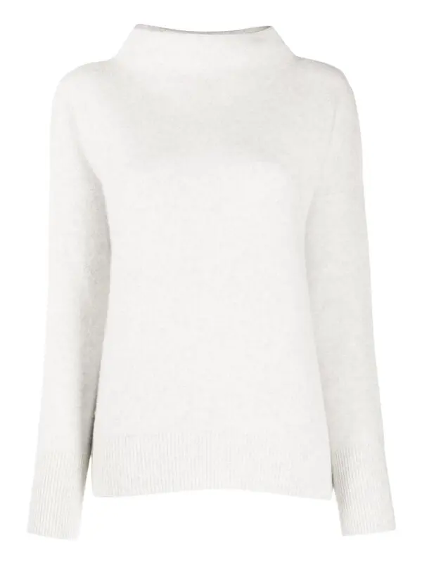 Vince Wide Collar Cashmere Sweater - White