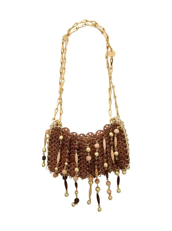 Rabanne 1969 Nano Disc Shoulder Bag - Brown Camel