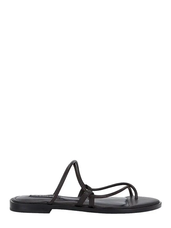 A.emery Silas Leather Flat Sandals - Bistre