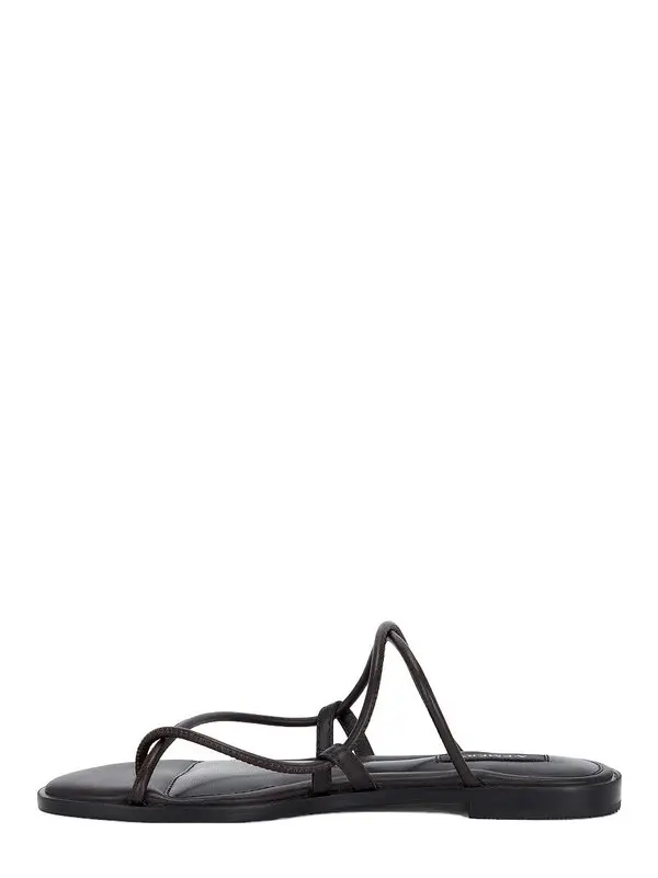 A.emery Silas Leather Flat Sandals - Bistre