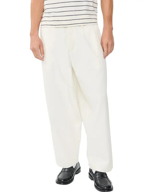 Universal Works Dutch Slub Drill Wide Leg Pants - Ecru