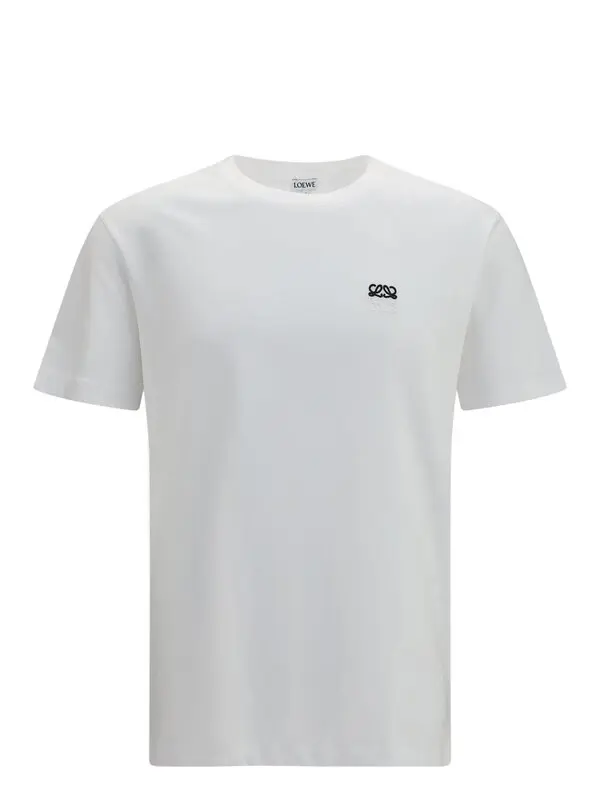 Loewe Cotton T-shirt With Embroidered Logo - White