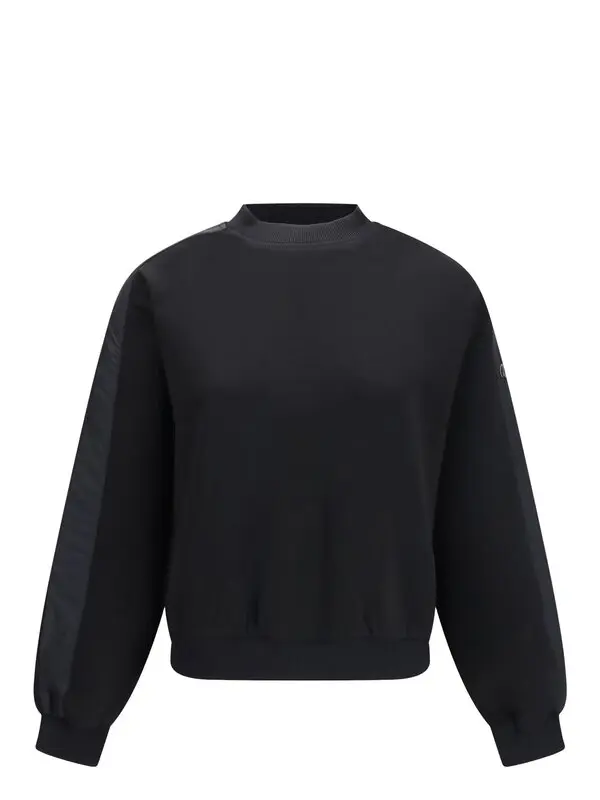 Moose Knuckles Mix Media Crewneck Sweater - Black