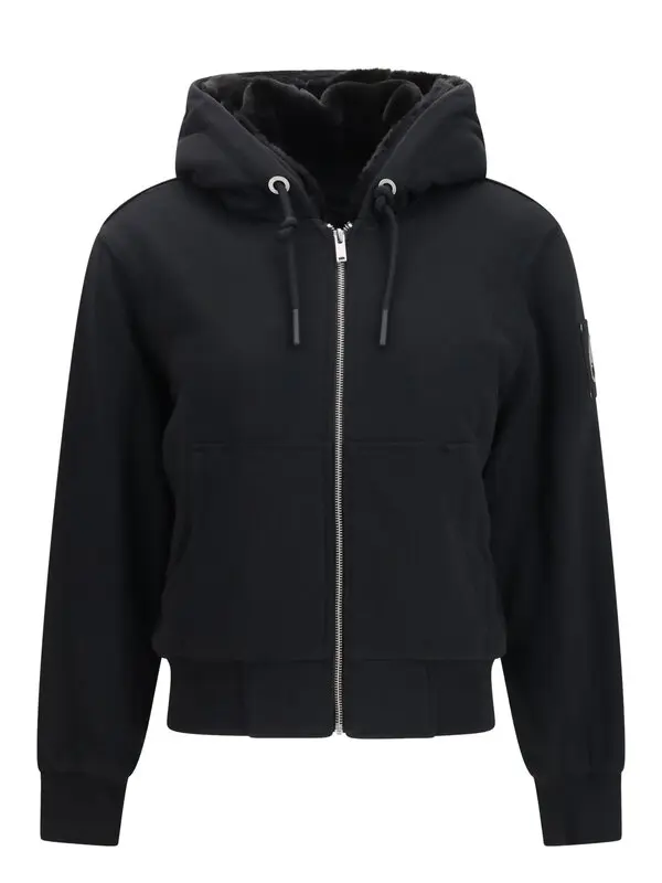 Moose Knuckles Bunny Hooded Jacket With Fur Lining - Black