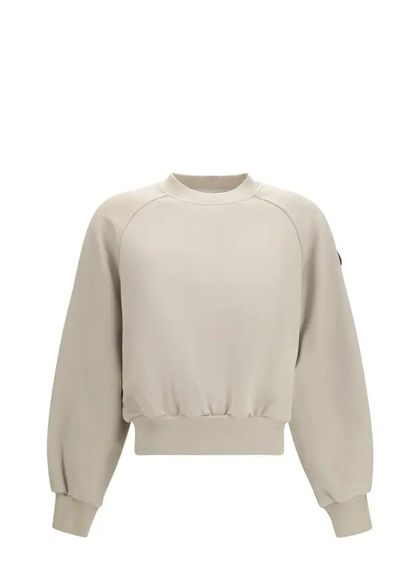 Moose Knuckles Crewneck Sweater With Ribbed Details - Beige
