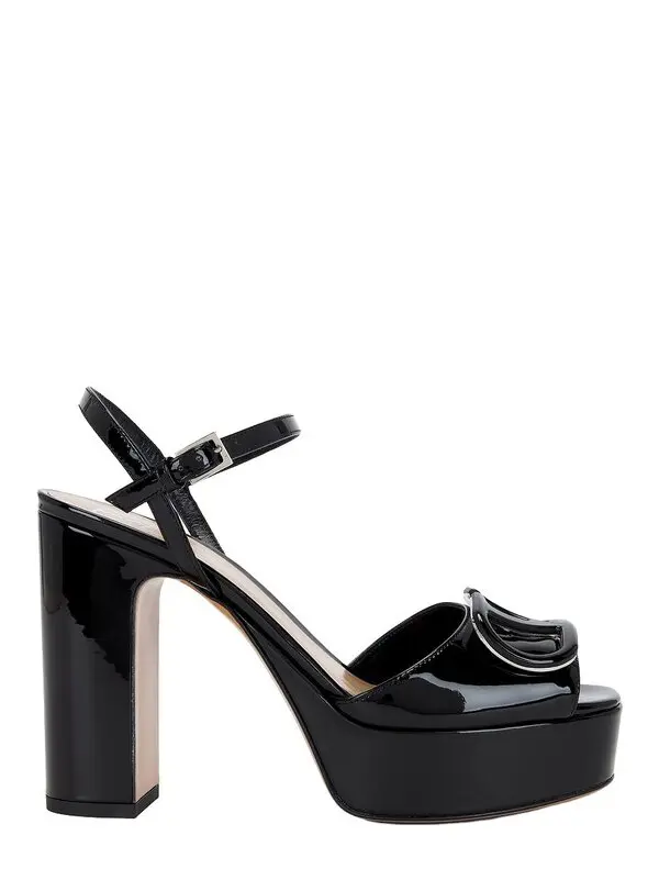 Valentino Garavani Vlogo Signature Platform Sandals - Nero