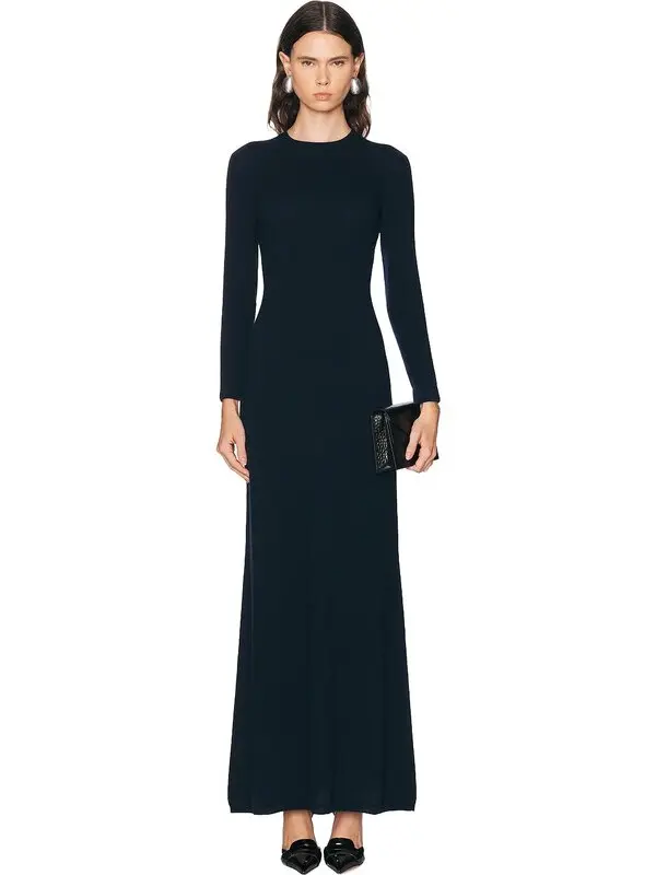 TOM FORD Long Crewneck Dress - Dark Navy