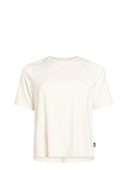 JACK WOLFSKIN Polyester Elastane Athletic T-shirt - Ivory