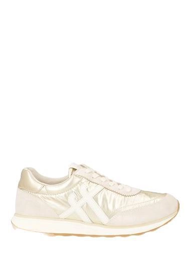 Fitflop Leather Low-top Sneakers With Suede And Lamé Accents - Platinum