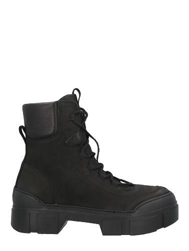 VIC MATIE Two-tone Nubuck Lace-up Ankle Boots - Black