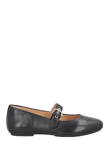 Fitflop Leather Mary Jane Ballet Flats - Black