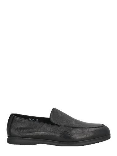 DOUCAL'S Pebbled-leather Loafers - Black