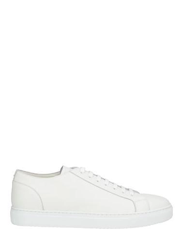 DOUCAL'S Taupe Leather Low-top Sneakers - White