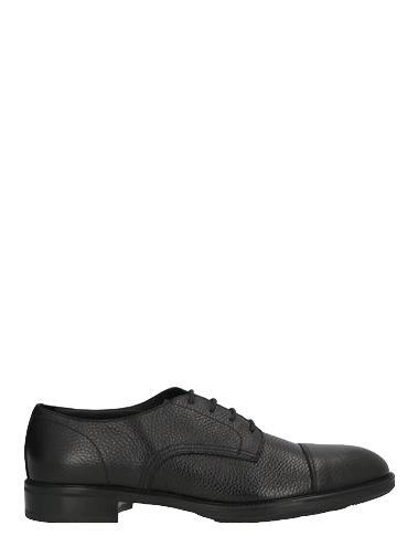 DOUCAL'S Pebbled-leather Derby Shoes - Black
