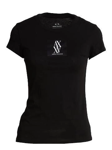 Armani Exchange Cotton T-shirt With Logo Print - Black