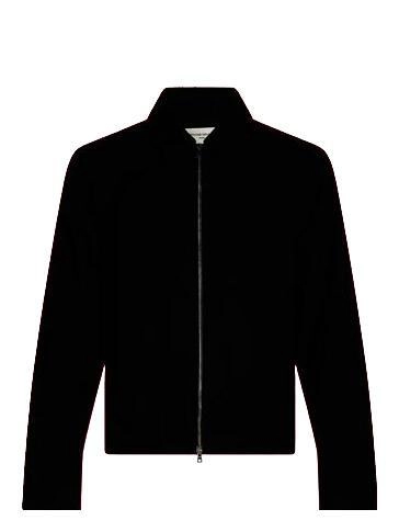 Officine Générale Virgin Wool Zip-up Jacket - Black