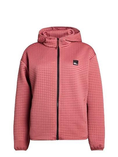JACK WOLFSKIN Quilted Zippered Hoodie - Pink