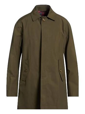 BARACUTA Military Cotton Polyester Trench Coat - Green