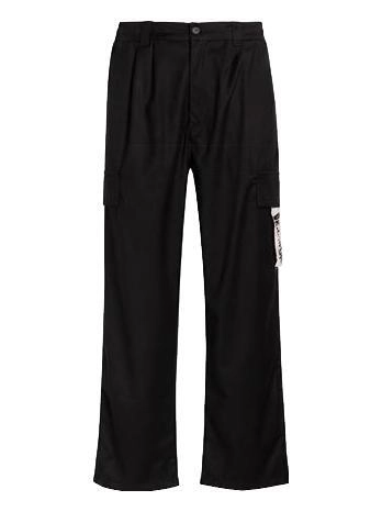 DISCLAIMER Polyester, Viscose, And Elastane Cargo Pants - Black