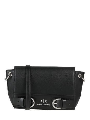 Armani Exchange Crossbody Bag With Buckle Accents - Black