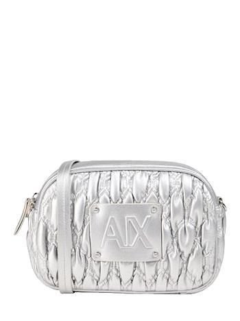 Armani Exchange Quilted Camera Bag - Silver