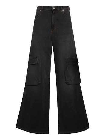 Iceberg Washed Cargo Jeans - Black