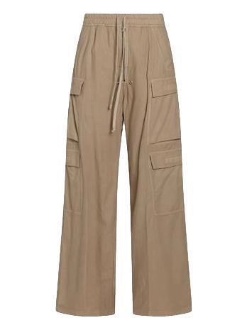 Rick Owens Cotton Cargo Pants - Beige
