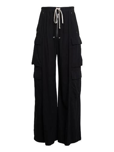 Rick Owens Cotton Cargo Pants - Black