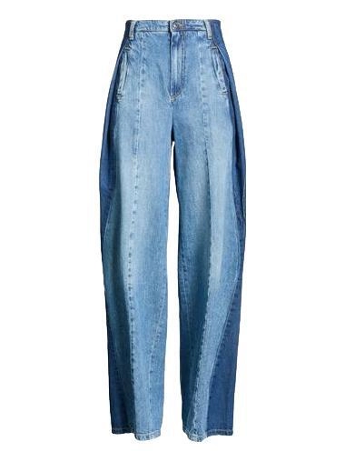 Sandro Wide-leg Two-tone Denim Jeans - Blue