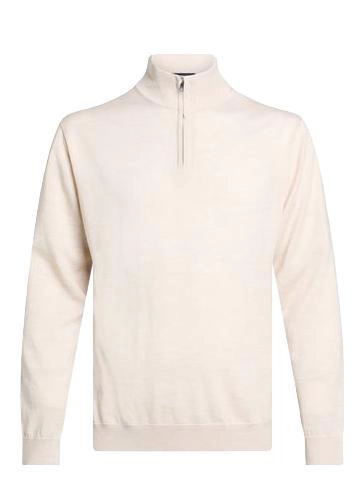 DANIELE FIESOLI Danielle Fiesoli Merino Wool Half-zip Sweater - Ivory