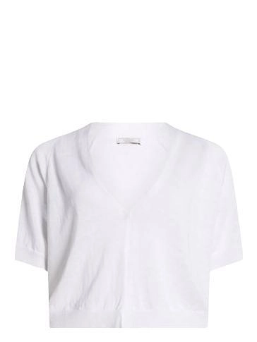 Peserico Cardigan In Midnight Linen And Cotton - White