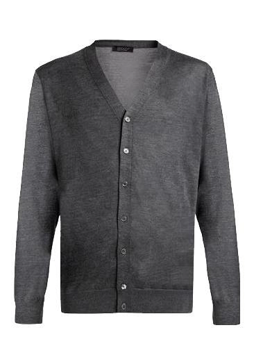 ARAGONA Cardigan In Cashmere And Silk - Grey