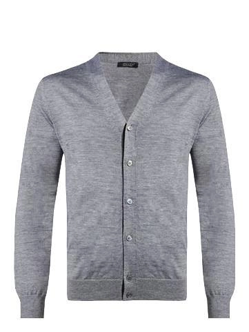 ARAGONA Cardigan In Cashmere And Silk - Grey
