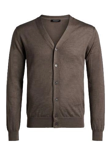ARAGONA Cardigan In Cashmere And Silk - Light Brown