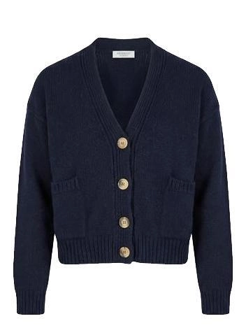 ARAGONA Baby Alpaca Wool Blend Cardigan - Blue