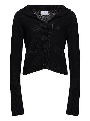 FERRAGAMO Virgin Wool And Silk Cardigan - Black
