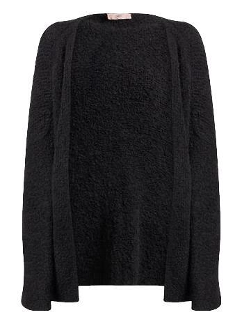 CARLA G. Polyacrylic, Wool, Polyamide, Alpaca Wool, Elastane Cardigan - Black