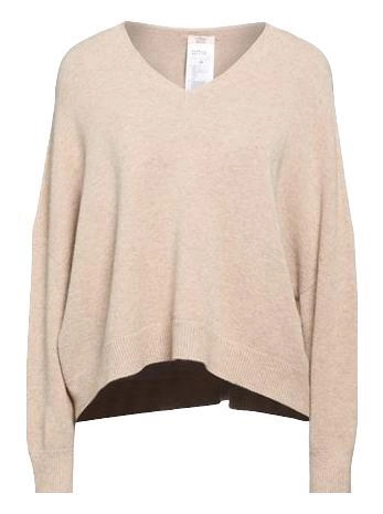 OLTRE V-neck Long Sleeve Sweater - Beige