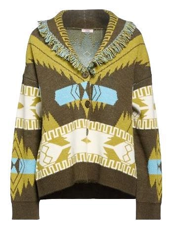OLTRE Cardigan Size Acrylic, Wool, Viscose, Polyester - Green