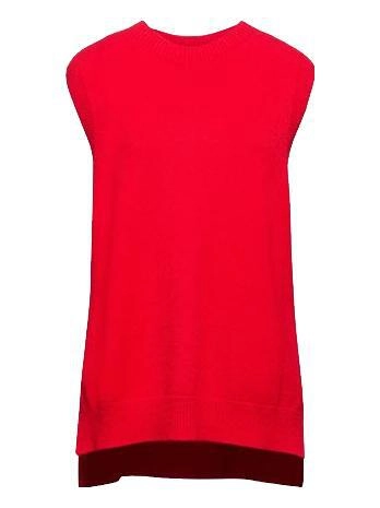 OLTRE Sleeveless Crewneck Sweater - Red