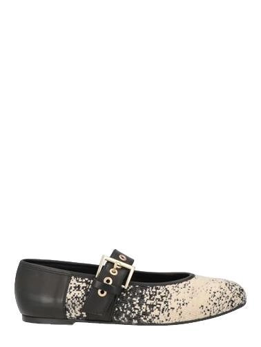 CastaÑer Ballet Flats In Textile Fibers And Leather - Cream