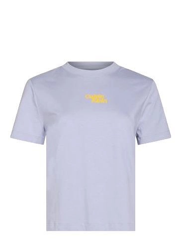 Calvin Klein Cotton T-shirt With Logo Print - Lilac