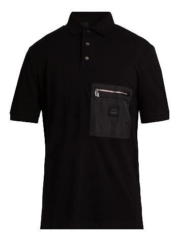 Armani Exchange Polo Shirt Size Cotton, Polyester - Black