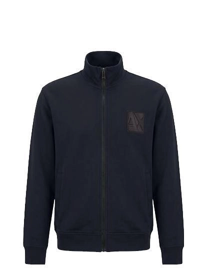 Armani Exchange Midnight Cotton French Terry Sweatshirt - Blue